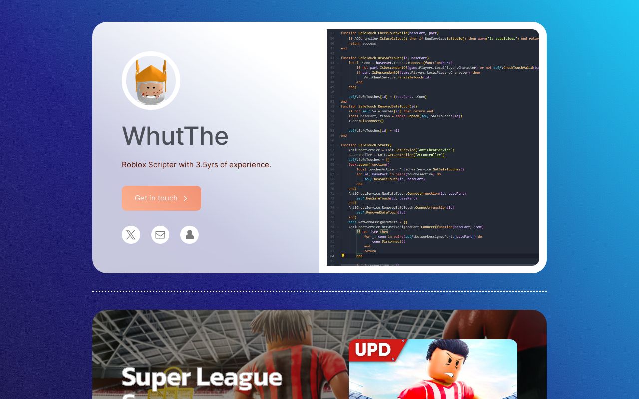 WhutThe - Roblox Scripter